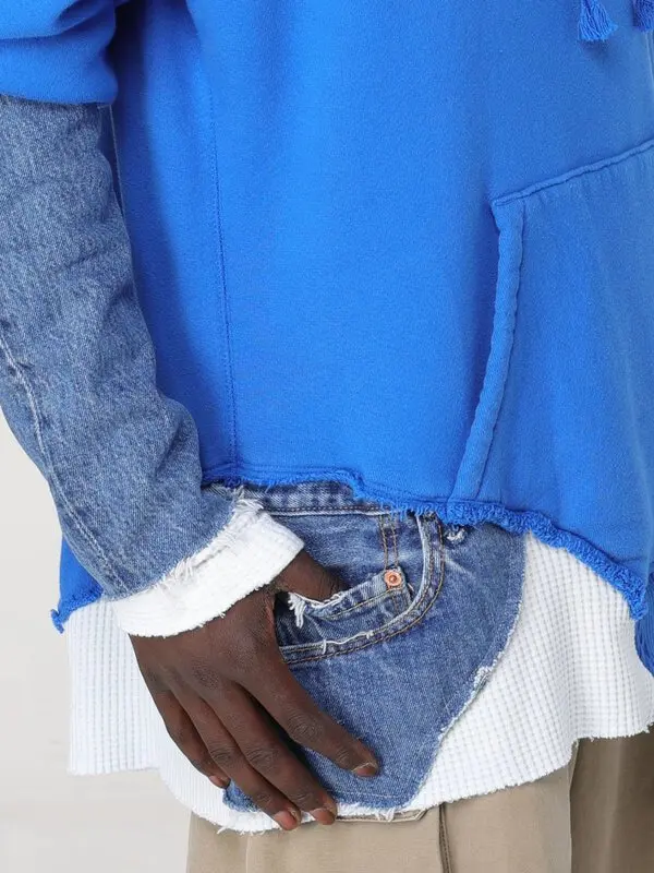 GREG LAUREN Fragment Panelled Hoodie