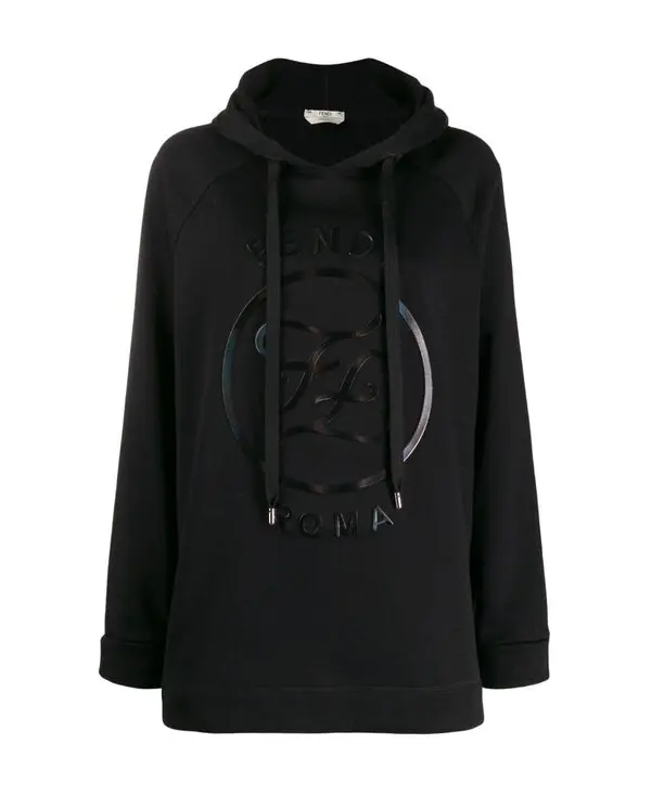 Fendi Ff Karligraphy Embossed Hooded Sweater