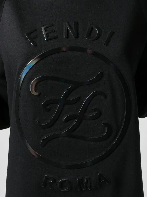 Fendi Ff Karligraphy Embossed Hooded Sweater