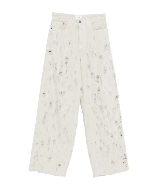 HAIKURE Bethany Bull Destroy Distressed Jeans - Wind Grey