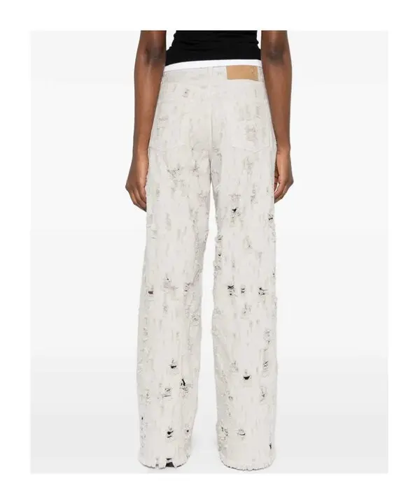 HAIKURE Bethany Bull Destroy Distressed Jeans - Wind Grey