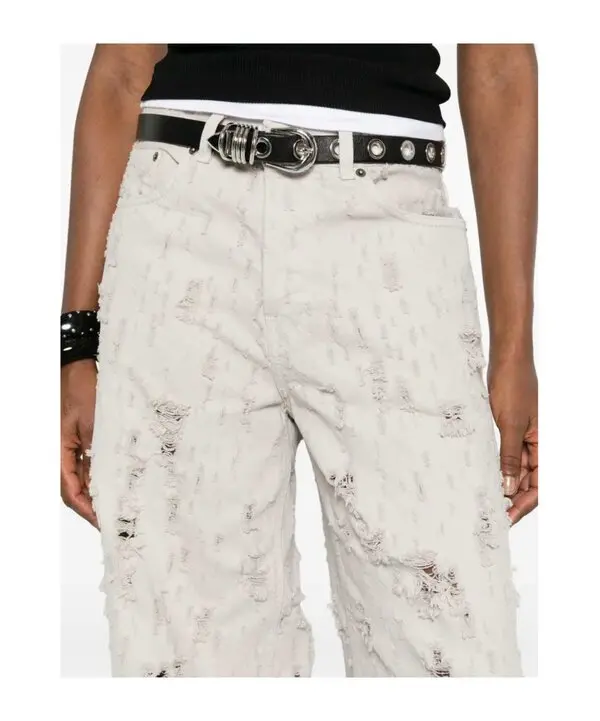 HAIKURE Bethany Bull Destroy Distressed Jeans - Wind Grey