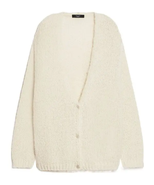Max Mara V-neck Long-sleeved Cardigan - Beige