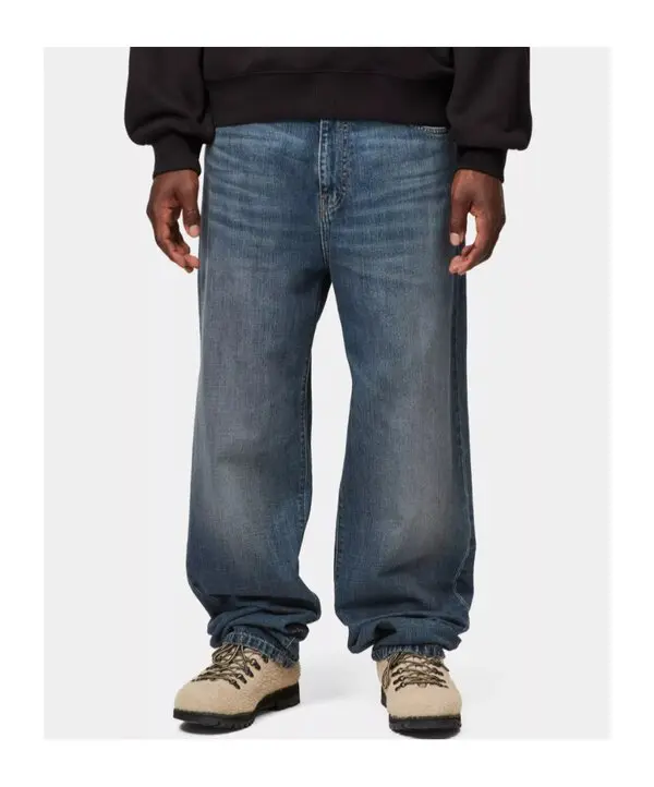 Carhartt Work In Progress Aaron Logo Patch Jeans - Blue