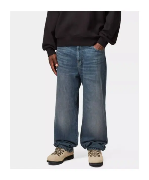 Carhartt Work In Progress Aaron Logo Patch Jeans - Blue