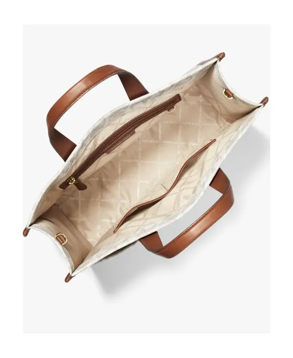 Michael Kors Gigi Large Empire Signature Logo Tote Bag - Nude