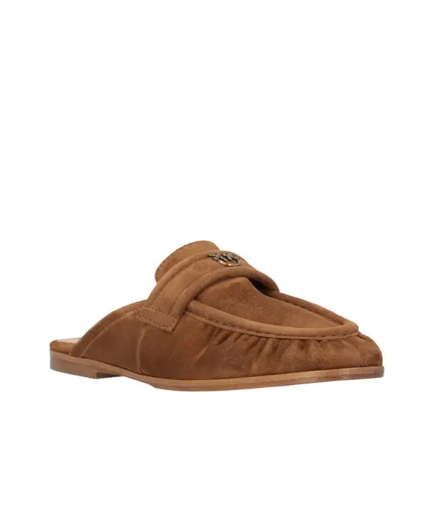 Pinko Logo Plaque Slip-on Slippers - Brown