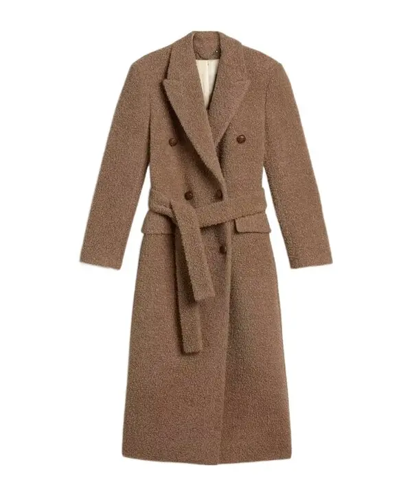 GOLDEN GOOSE Double Breasted Belted Coat - Brown