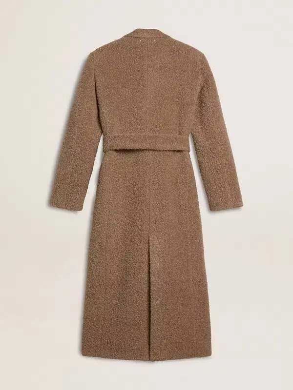 GOLDEN GOOSE Double Breasted Belted Coat - Brown