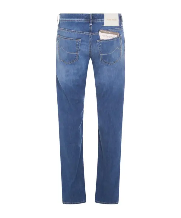 Jacob Cohen Slim Fit Jeans With Logo Detail - Blue