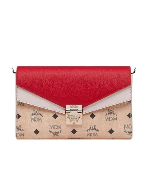 Mcm Logo Flip Shoulder Bag