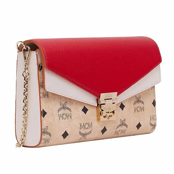 Mcm Logo Flip Shoulder Bag