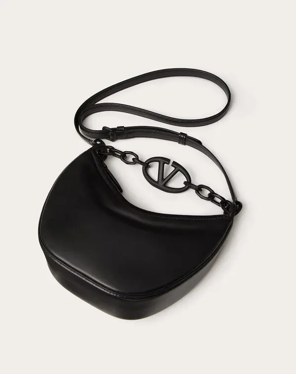 Valentino Garavani Vlogo Signature Zip-up Mini Shoulder Bag - Black