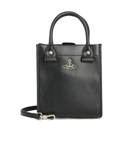 VIVIENNE WESTWOOD Double Handle Shoulder Bag - Black