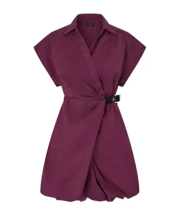 Pinko Ruched Mini Dress - Red