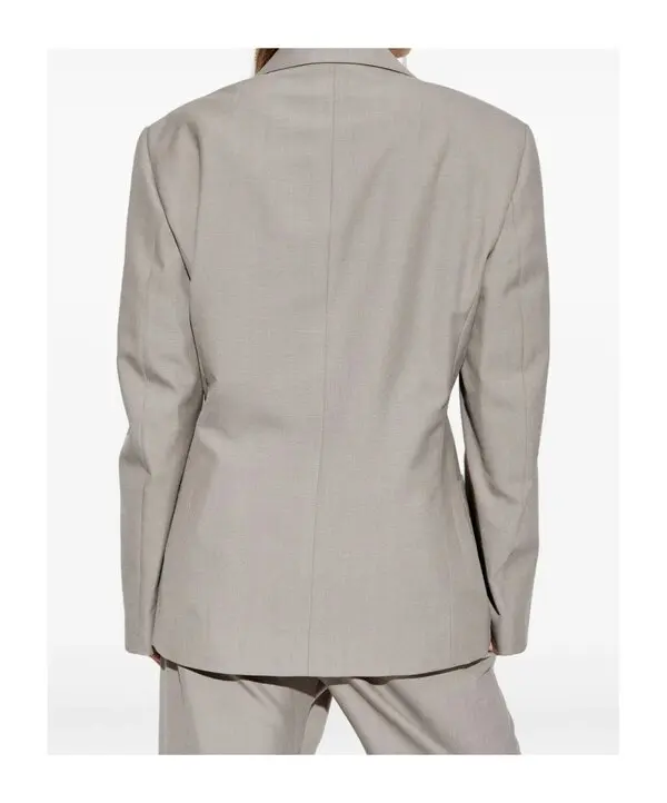 LEMAIRE Double-breasted Tailored Jacket With Patch Pockets - Gray