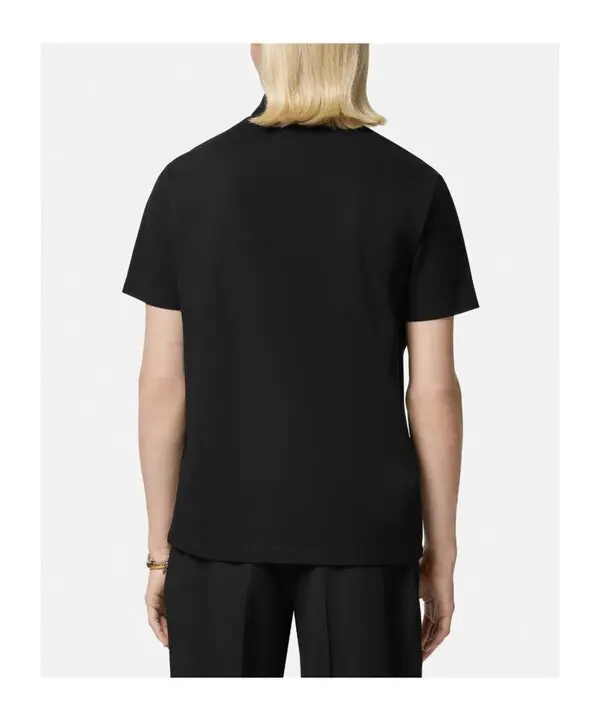 Versace Coupe Blason Embroidered Short-sleeved Polo Shirt