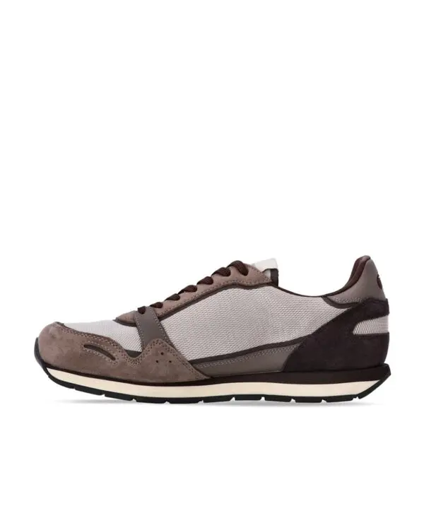 Emporio Armani Eagle-patch Suede-panelled Sneakers - Black