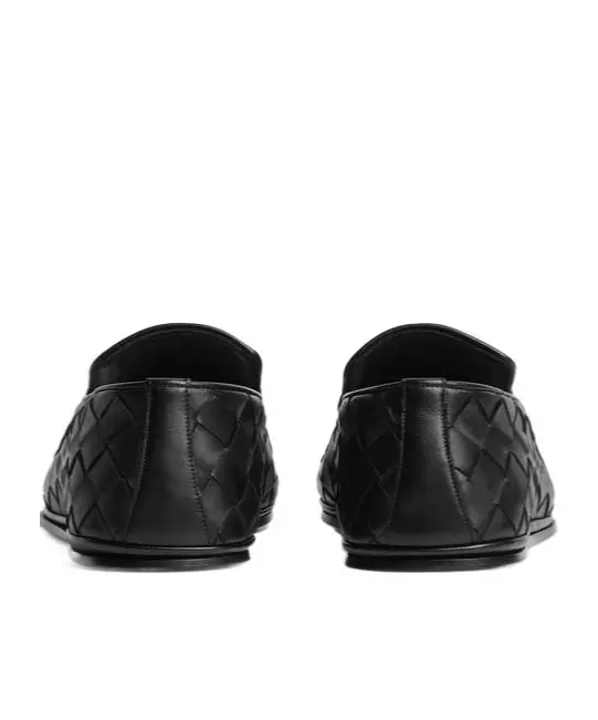 Bottega Veneta Woven Leather Slip-on Slipper - Black