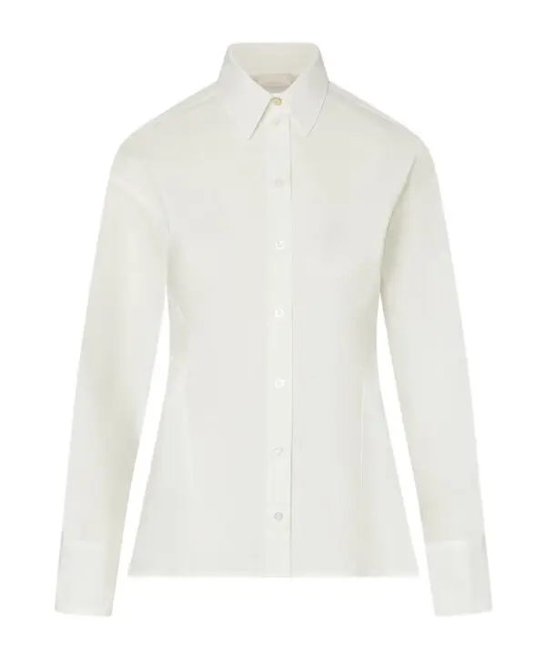 Liu Jo Long Sleeve Shirt With Tie Detail - White Wool
