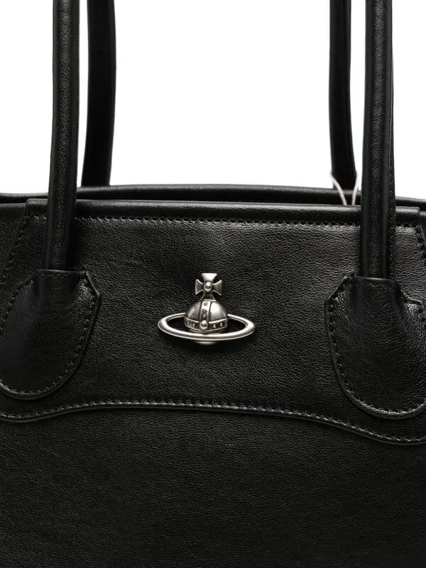 VIVIENNE WESTWOOD Orb Plaque Leather Tote Bag