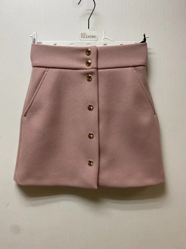 Red Valentino A-line Skirt With Button Detailing