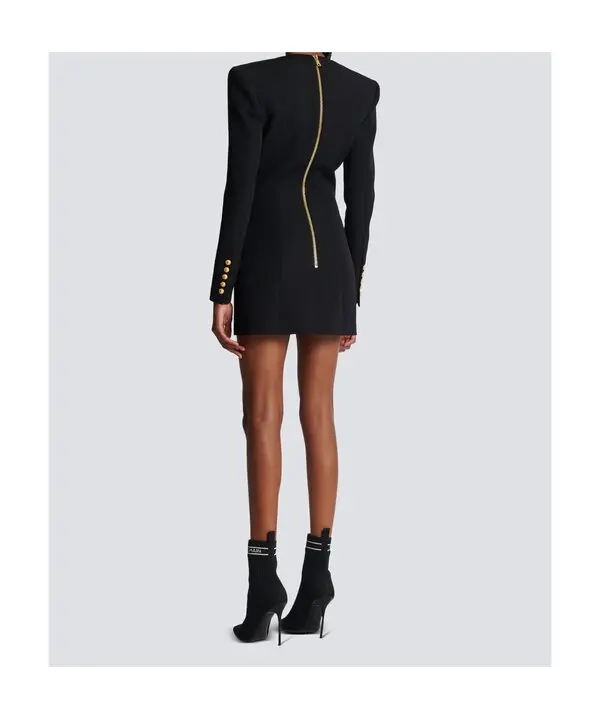 Balmain Grain De Poudre Tailored Dress
