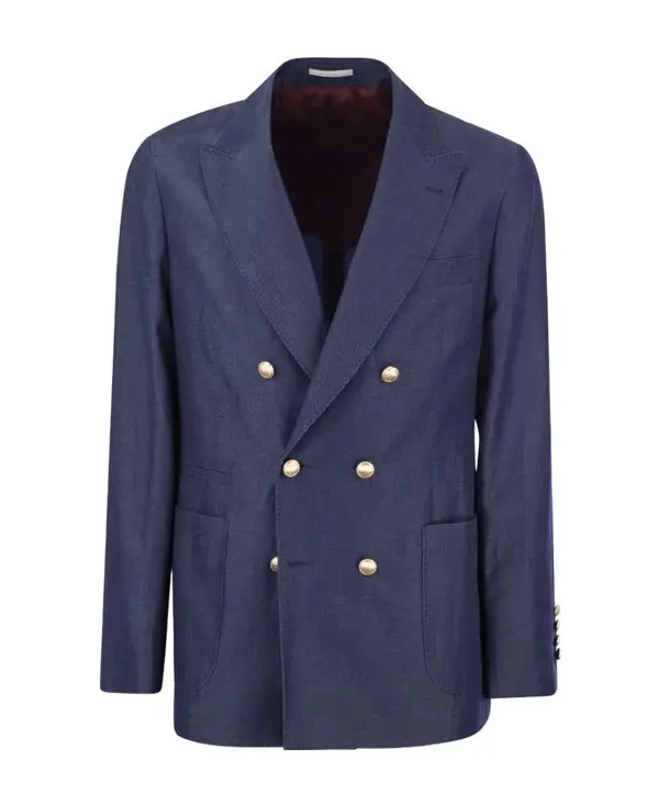 Brunello Cucinelli Double-breasted Jacket - Blue