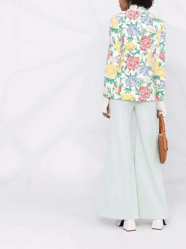 FERRAGAMO Single-breasted Floral Print Blazer
