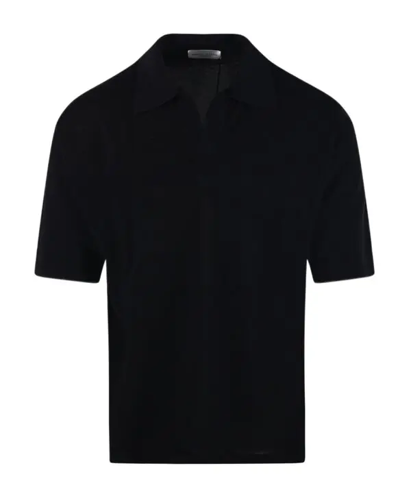 ROBERTO COLLINA Collared Polo Shirt - Black