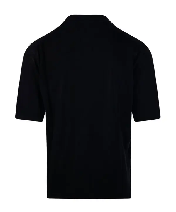 ROBERTO COLLINA Collared Polo Shirt - Black