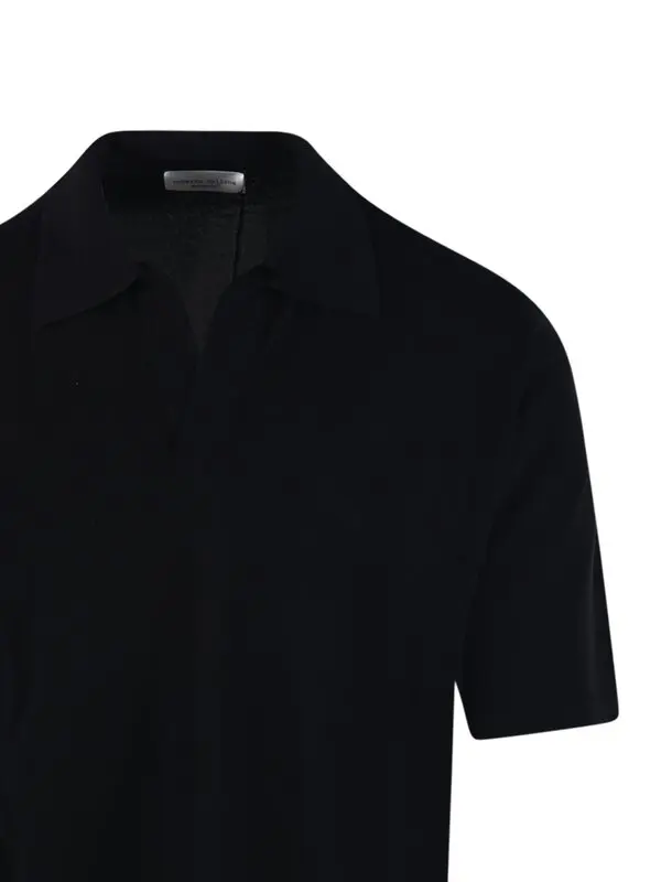 ROBERTO COLLINA Collared Polo Shirt - Black