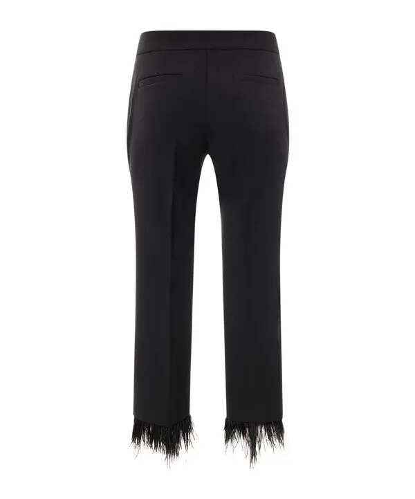 Michael Kors Feather Trim Stretch Trousers