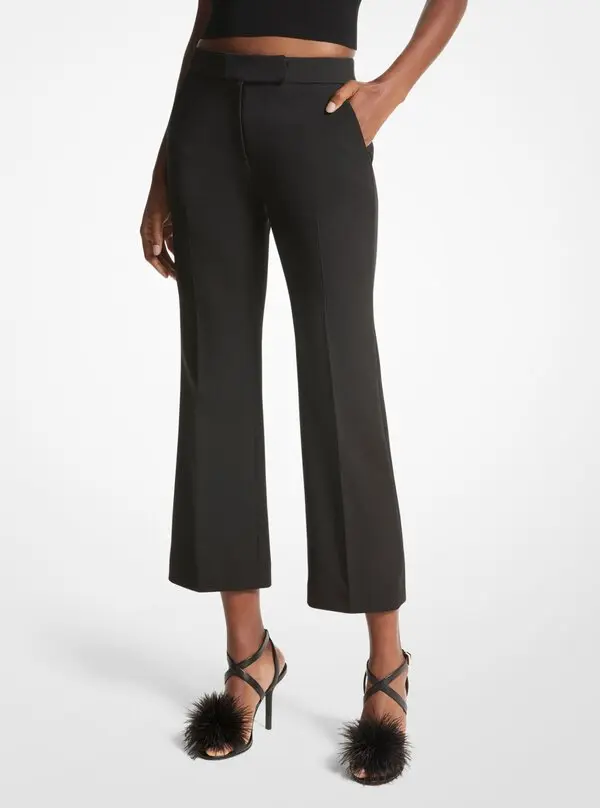 Michael Kors Feather Trim Stretch Trousers