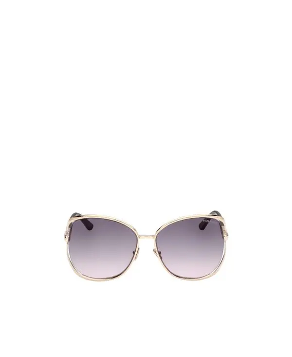 TOM FORD Marta Round Frame Sunglasses - Purple