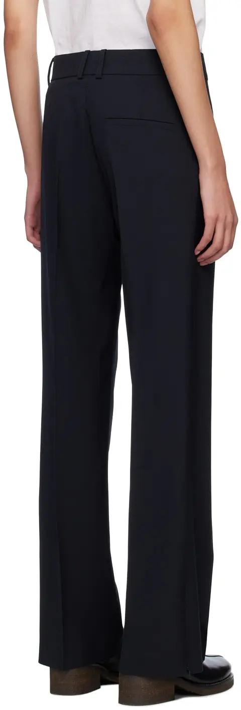 Studio Nicholson Rie Virgin Wool-blend Tailored Trousers - Black