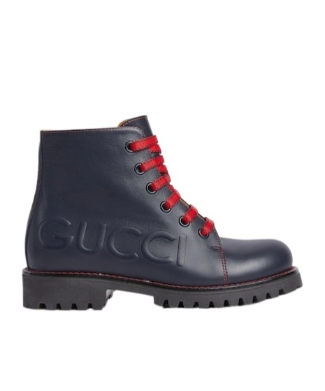 Gucci Logo-embossed Leather Boots