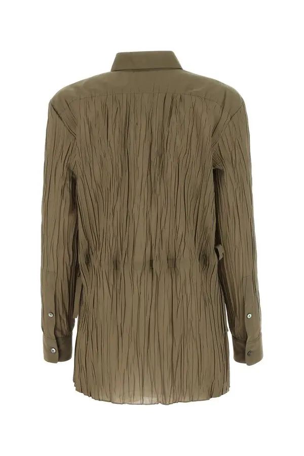 Theory Tie-waist Crinkled Long-sleeved Shirt