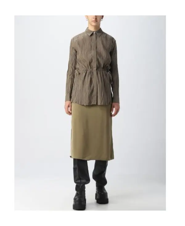Theory Tie-waist Crinkled Long-sleeved Shirt
