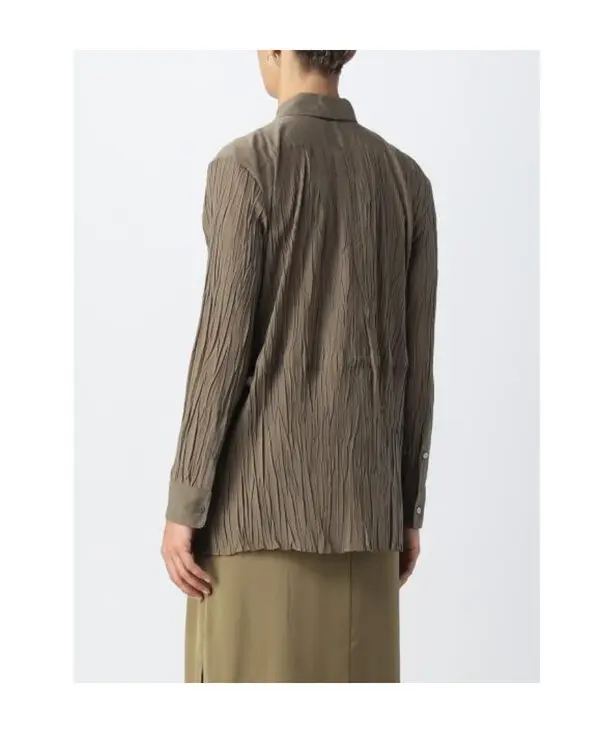 Theory Tie-waist Crinkled Long-sleeved Shirt