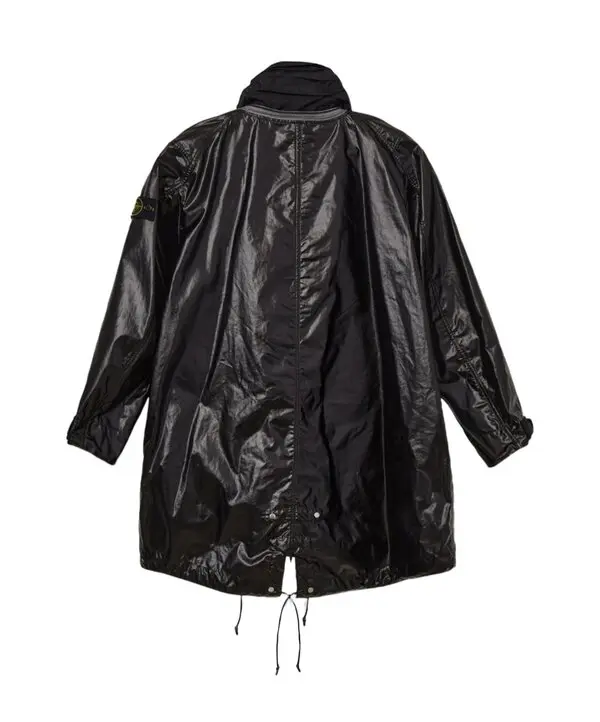 Stone Island Long Sleeve Jacket With Hidden Hood And Drawstring Hem