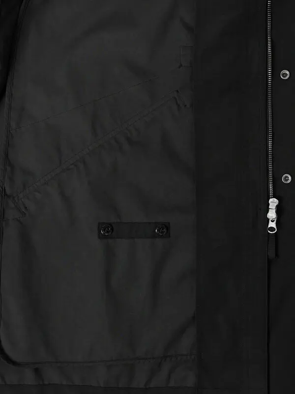 Stone Island Long Sleeve Jacket With Hidden Hood And Drawstring Hem