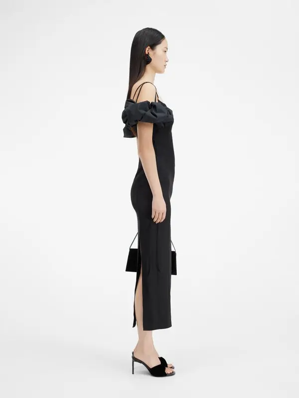 Jacquemus Bubble Sleeve Dress With Square Neck