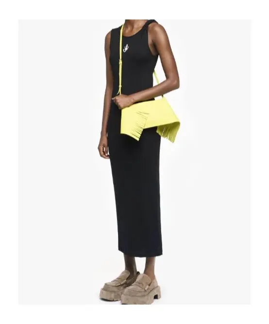 J.W.ANDERSON Jw Anderson Logo-embroidered Twisted Strap Maxi Dress - Black