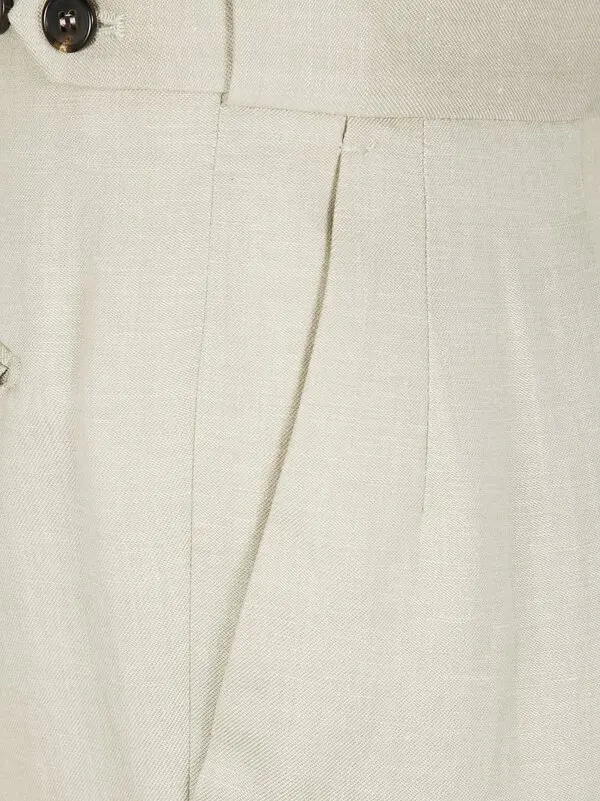 Incotex Pleated Tapered Fit Trousers - Light Beige