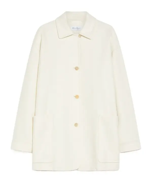 Max Mara Eligio Single-breasted Coat - White