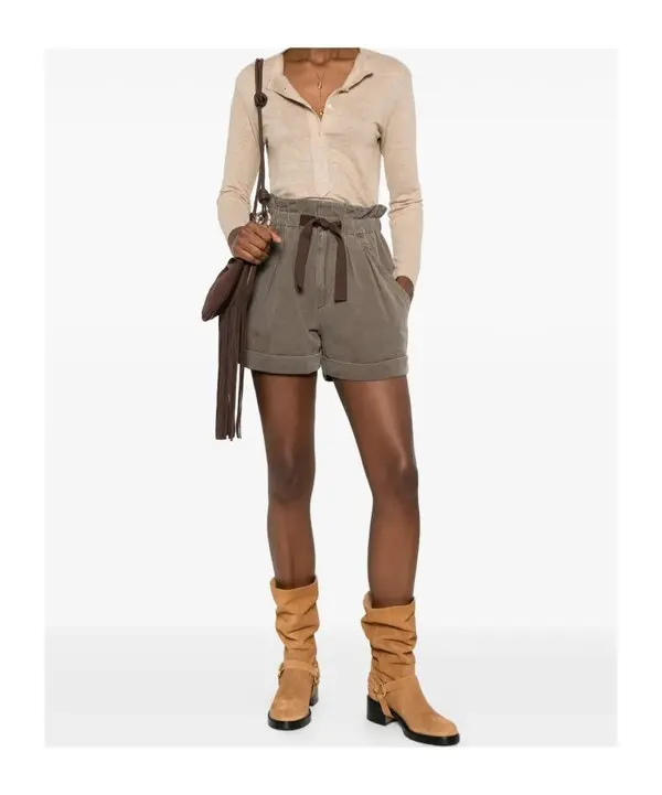 Isabel Marant Étoile Belted High-waist Shorts