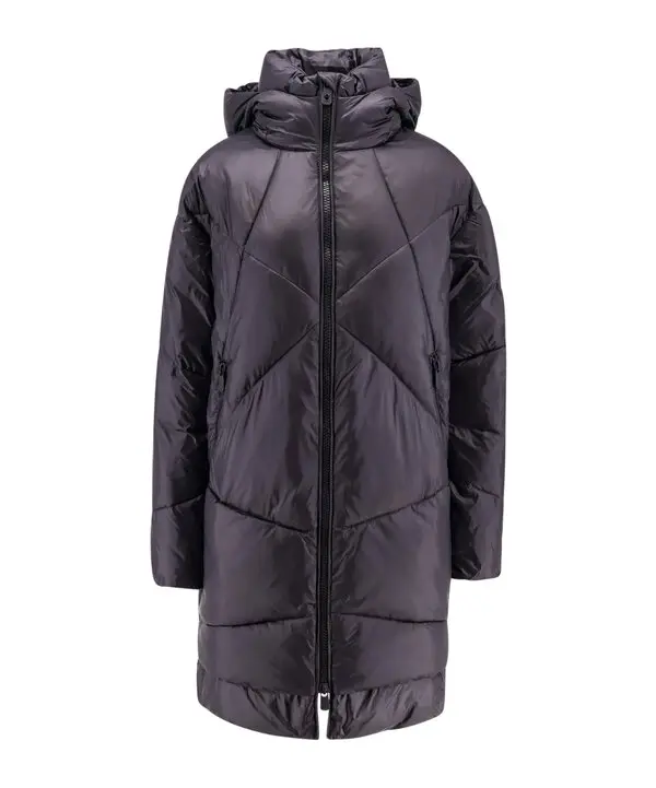 Pinko Zip-up Hooded Padded Coat - Black