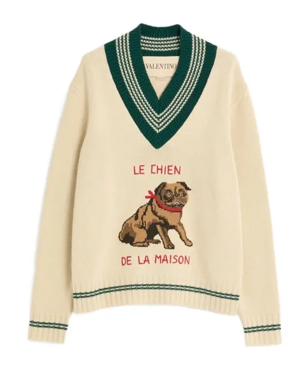 Valentino Garavani V-neck Long-sleeved Jumper - Nude