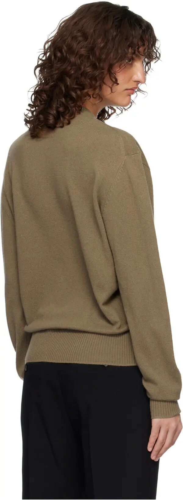 TOTEME Crewneck Knitted Jumper With Ribbed Cuffs And Hem - Brown